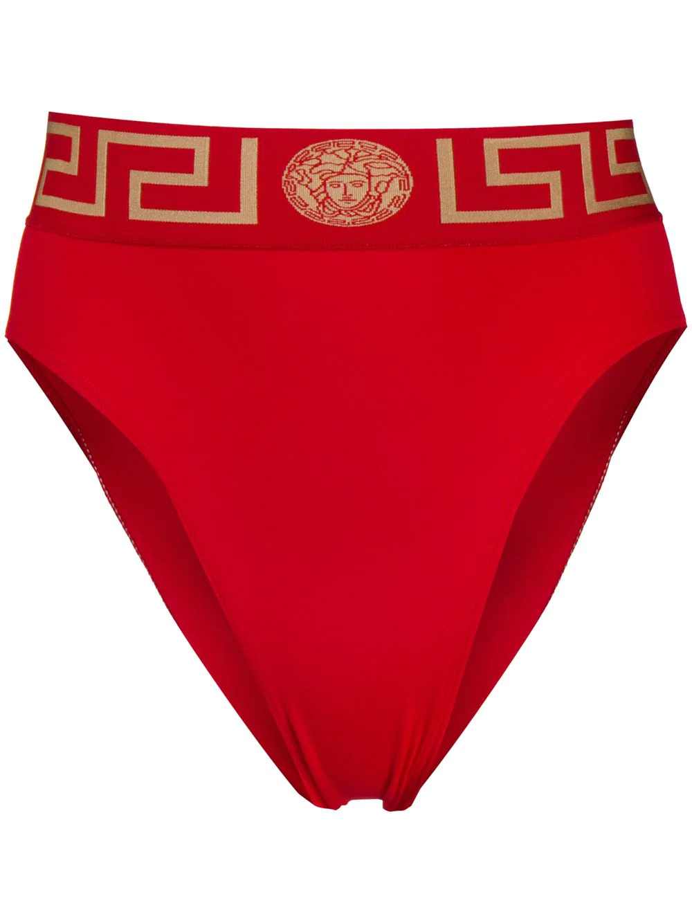 Versace Greek Key Swimsuit In Red | ModeSens